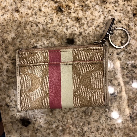 Coach | Bags | Coach Pink And Brown Coin Purse | Poshmark